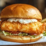 CRISPY FRIED COD FISH SANDWICH - Tastegrove